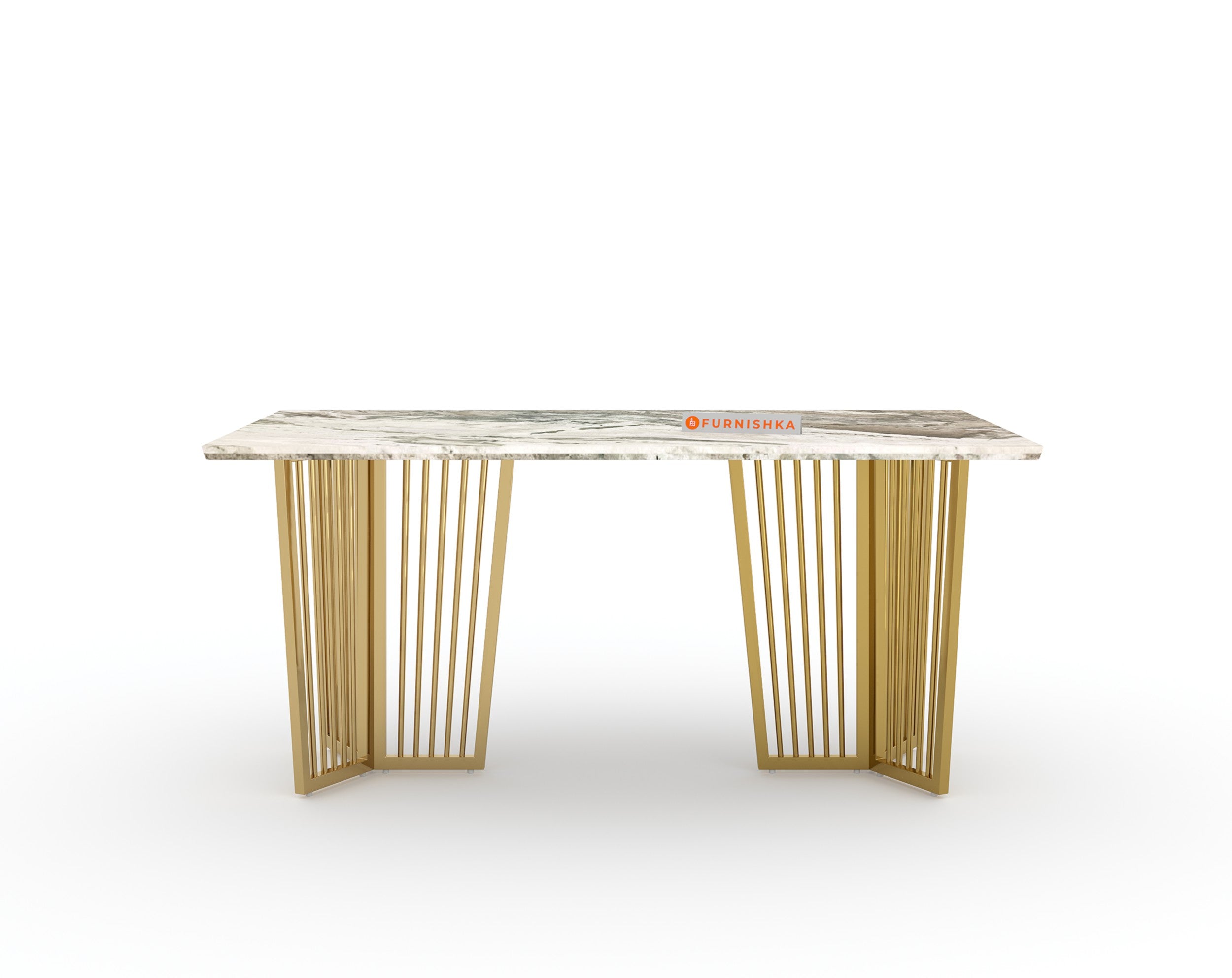 Barolo Dining Table with Green Choco Marble Top - 4 Seater – furnishkastore