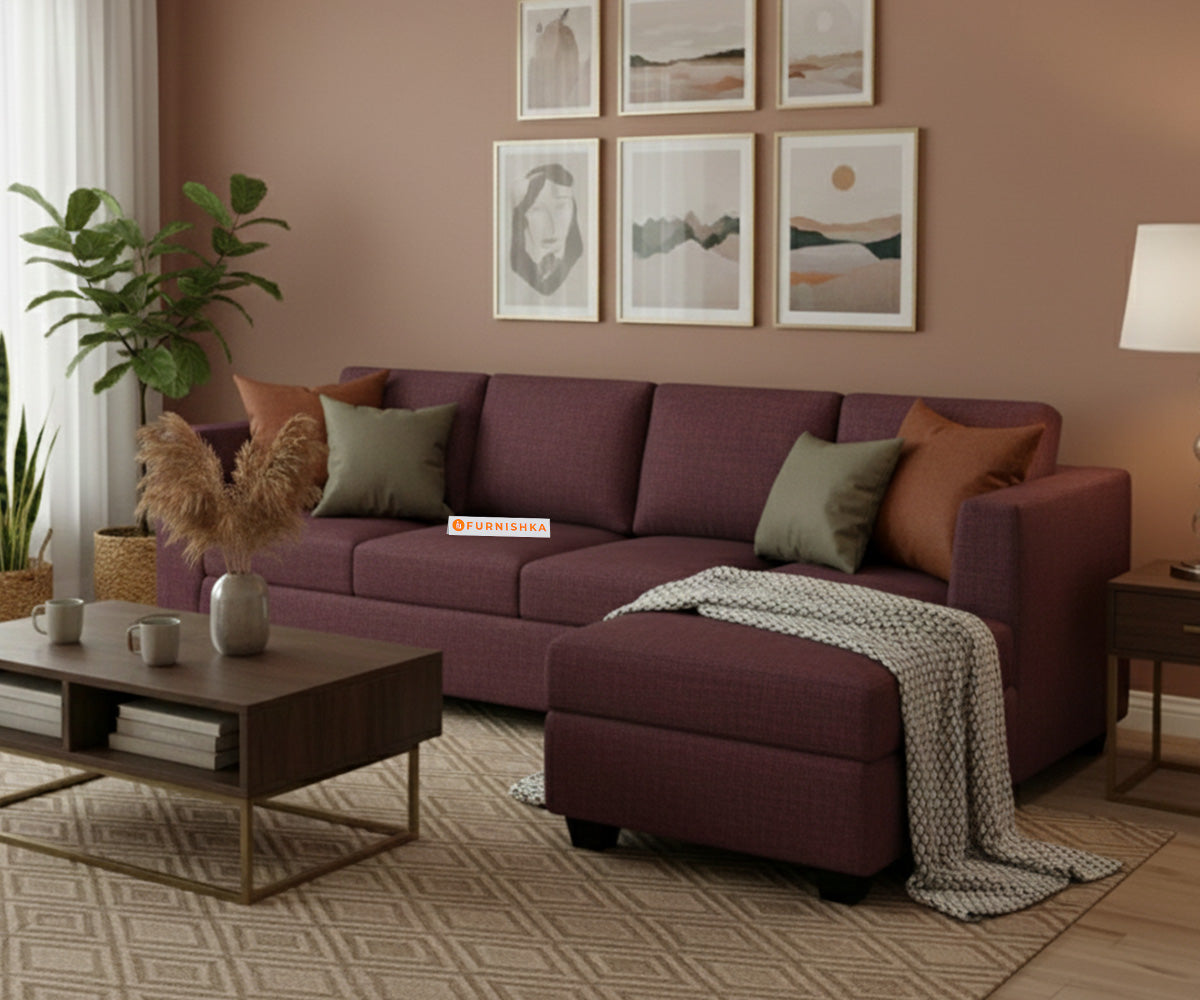 Oliver 3 Seater Sectional Sofa - RHS Red Wine – Furnishka